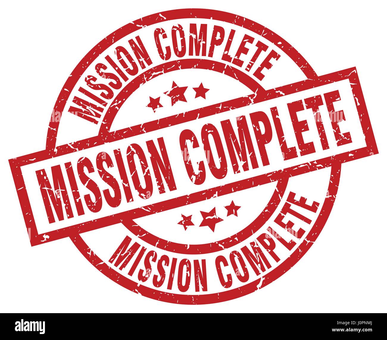 Mission complete red round grunge hi-res stock photography and images - Alamy
