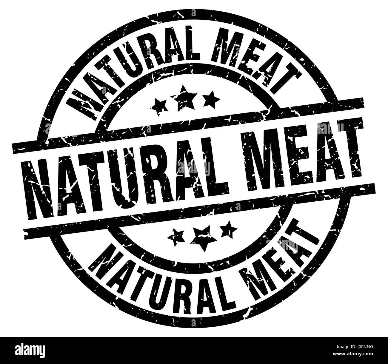natural meat round grunge black stamp Stock Vector Image & Art - Alamy