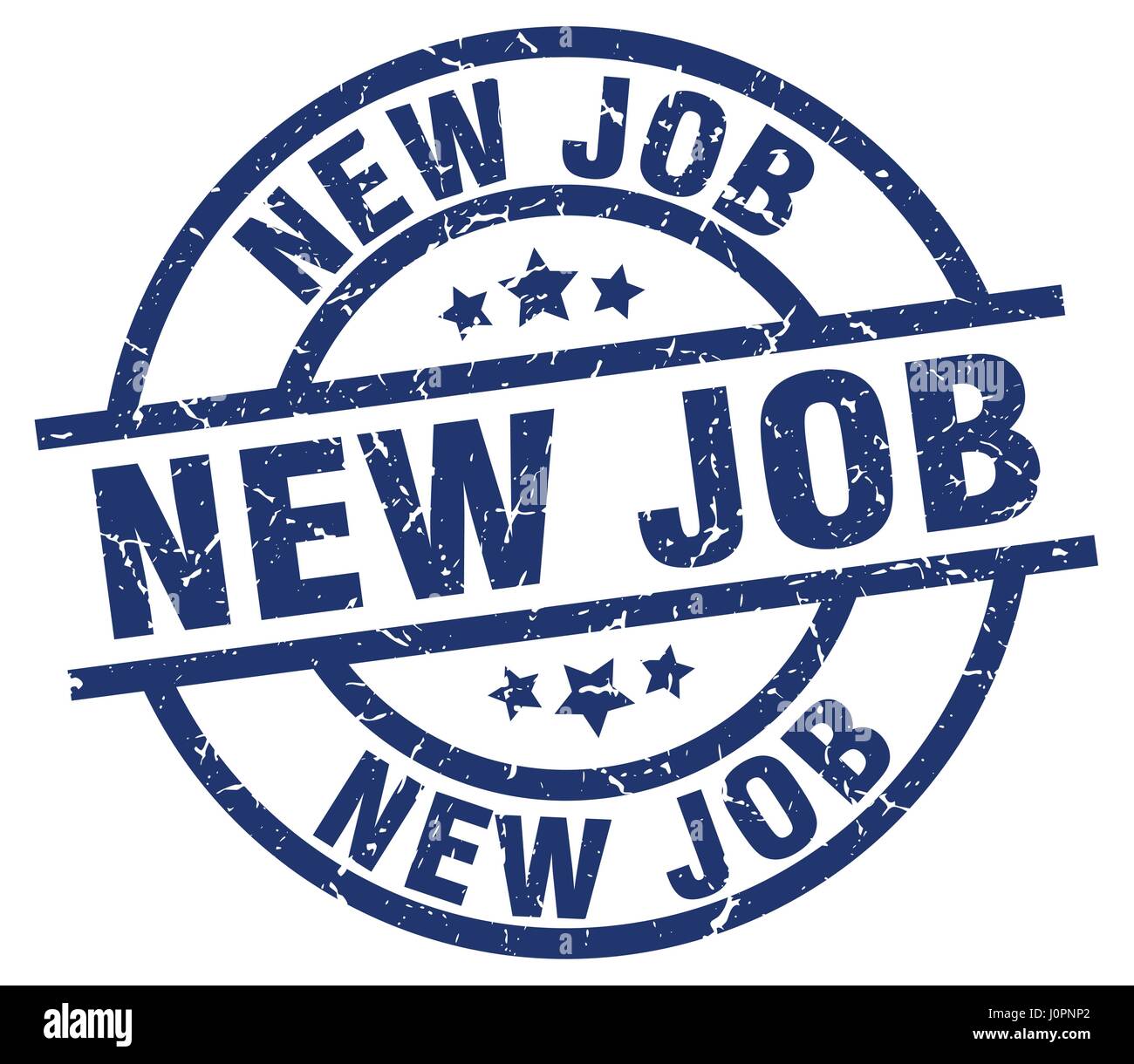 new job blue round grunge stamp Stock Vector Image & Art - Alamy