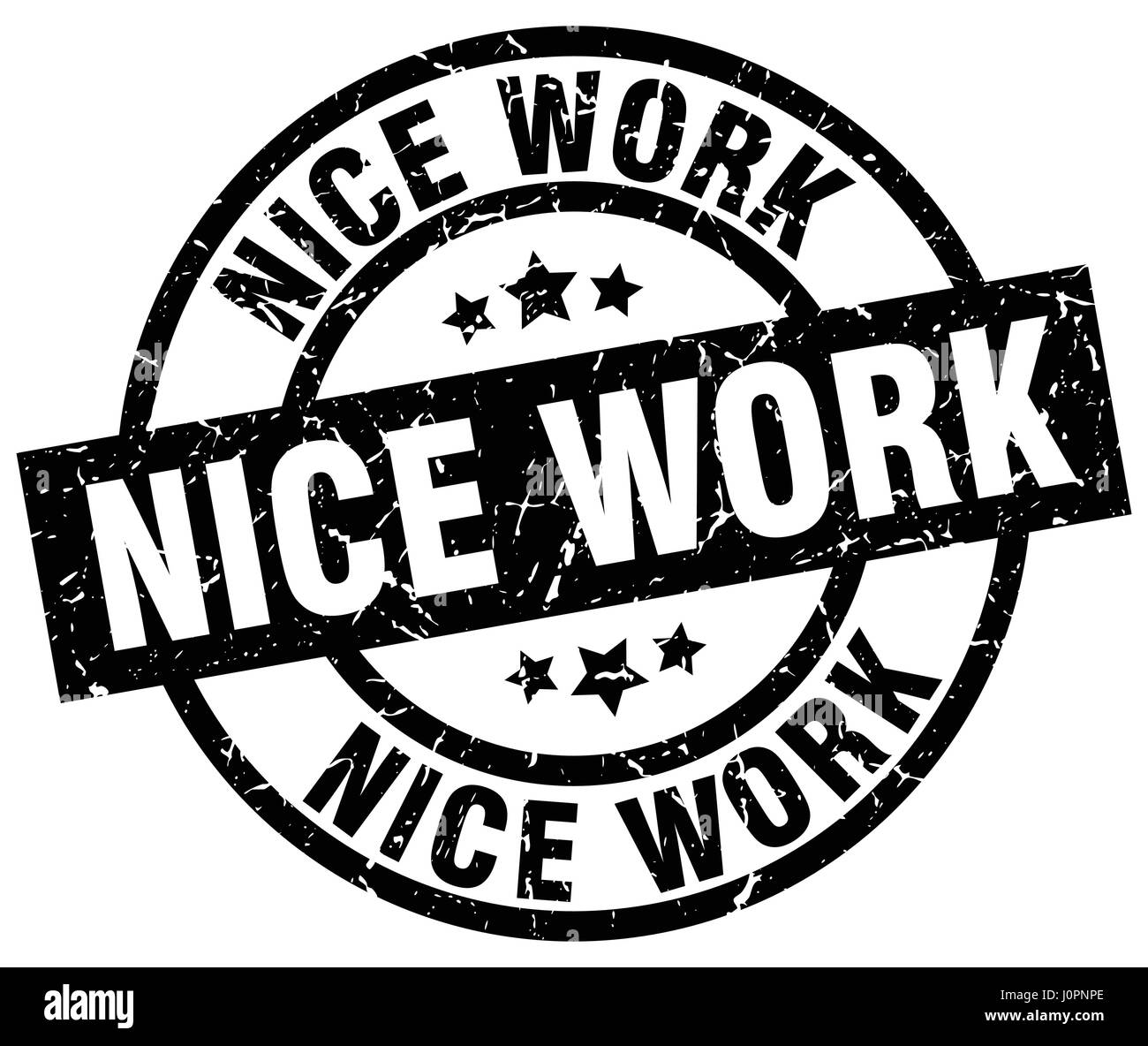 nice work round grunge black stamp Stock Vector Image & Art - Alamy