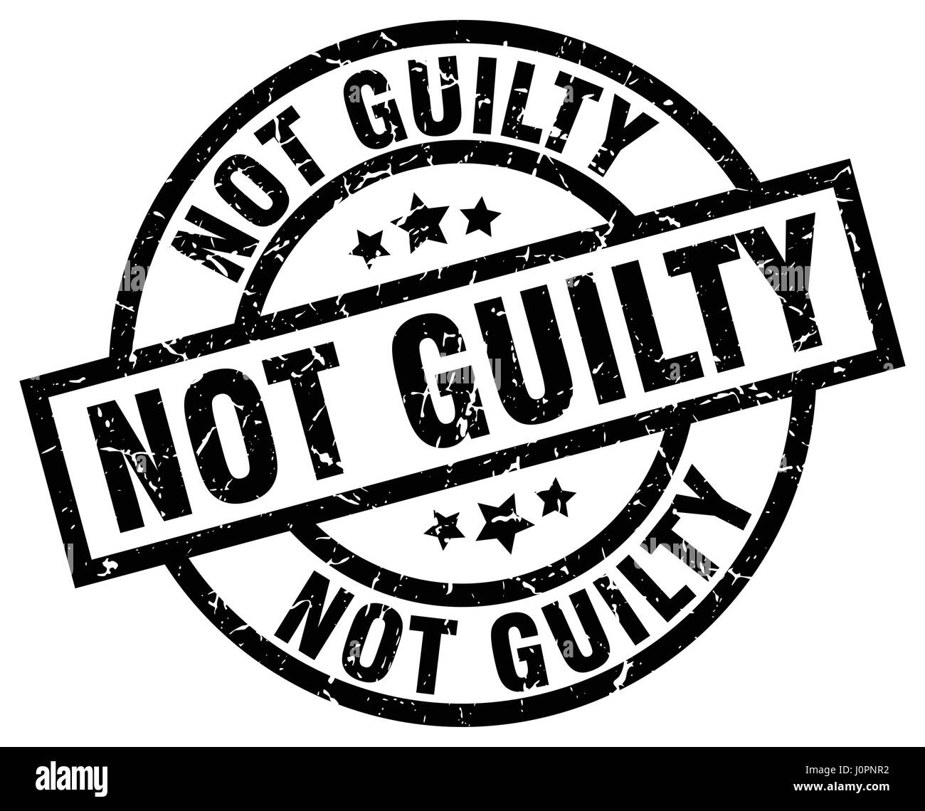 not guilty round grunge black stamp Stock Vector Image & Art - Alamy
