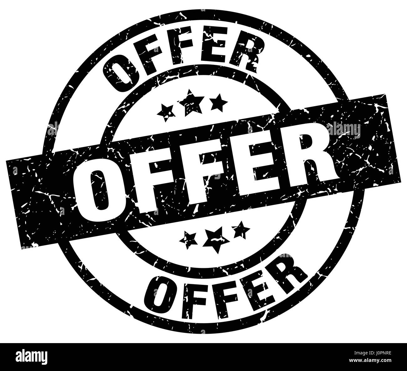 offer round grunge black stamp Stock Vector Image & Art - Alamy
