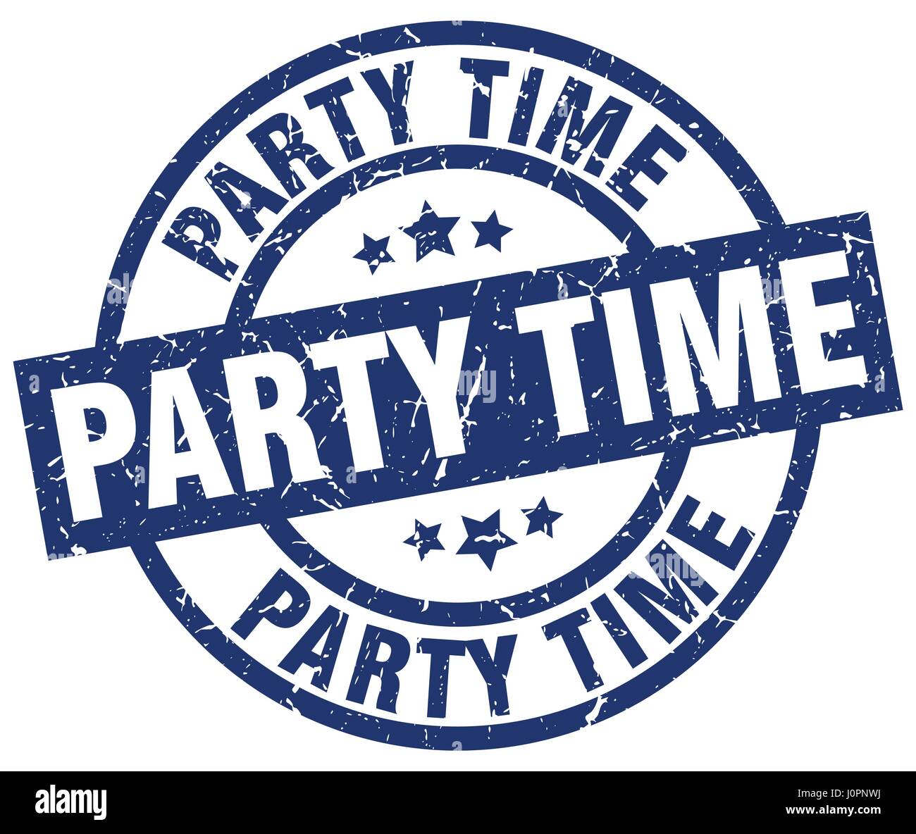 party time blue round grunge stamp Stock Vector Image & Art - Alamy