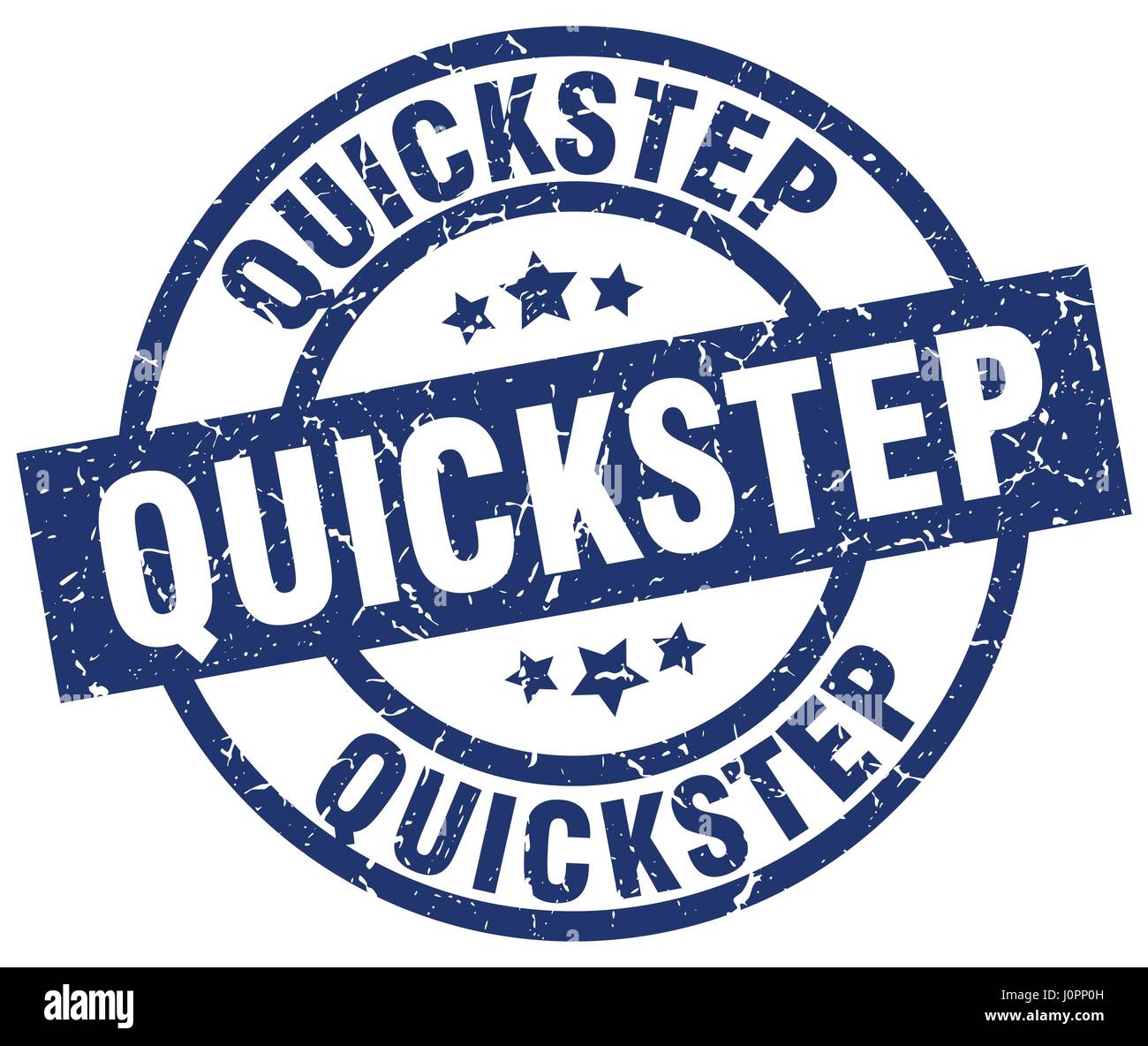 quickstep blue round grunge stamp Stock Vector Image & Art - Alamy