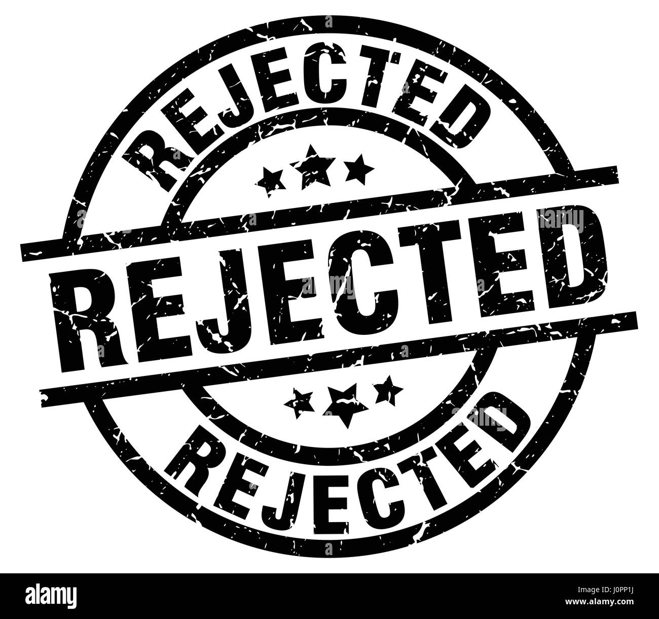 rejected round grunge black stamp Stock Vector Image & Art - Alamy