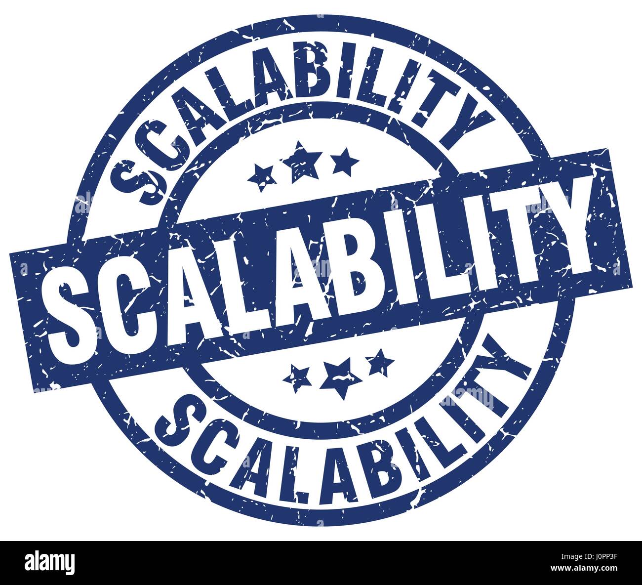 scalability blue round grunge stamp Stock Vector Image & Art - Alamy