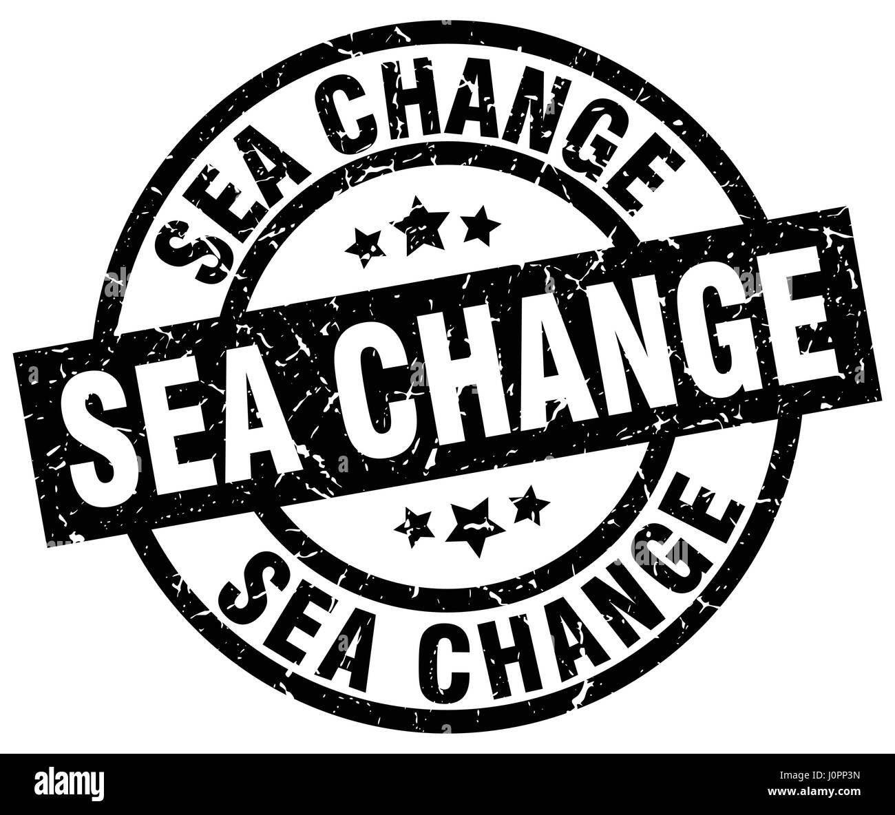 sea change round grunge black stamp Stock Vector Image & Art - Alamy