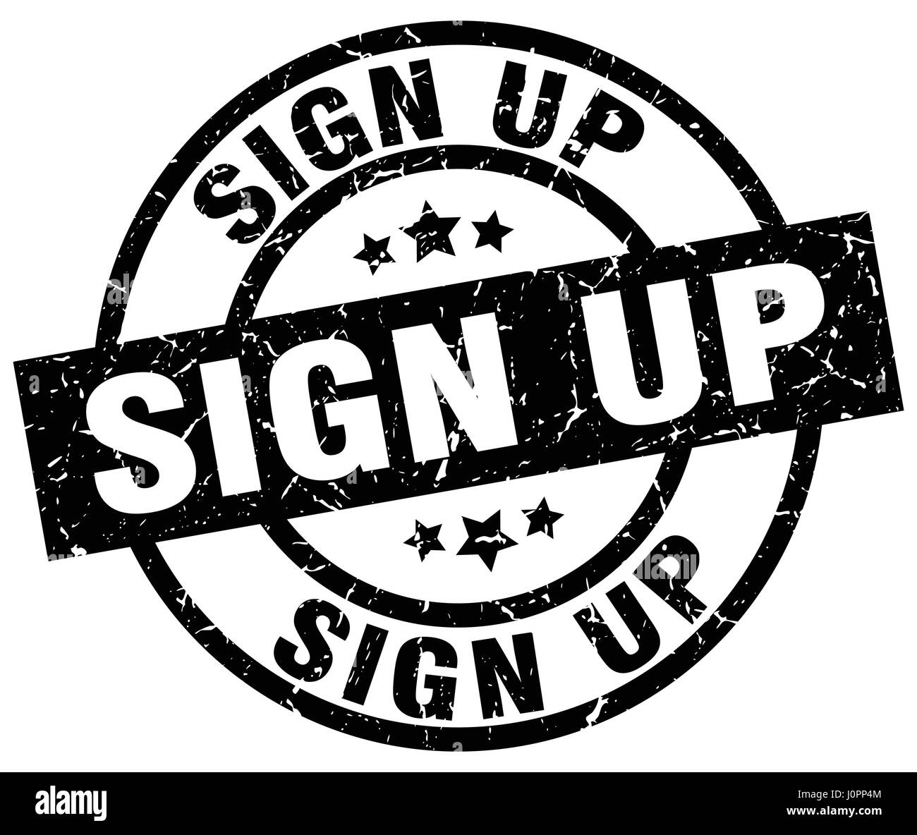 sign up round grunge black stamp Stock Vector Image & Art - Alamy