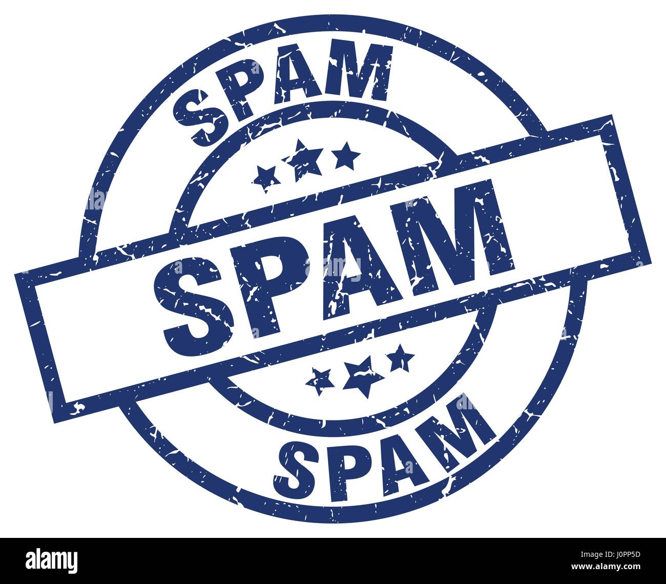 spam blue round grunge stamp Stock Vector Image & Art - Alamy