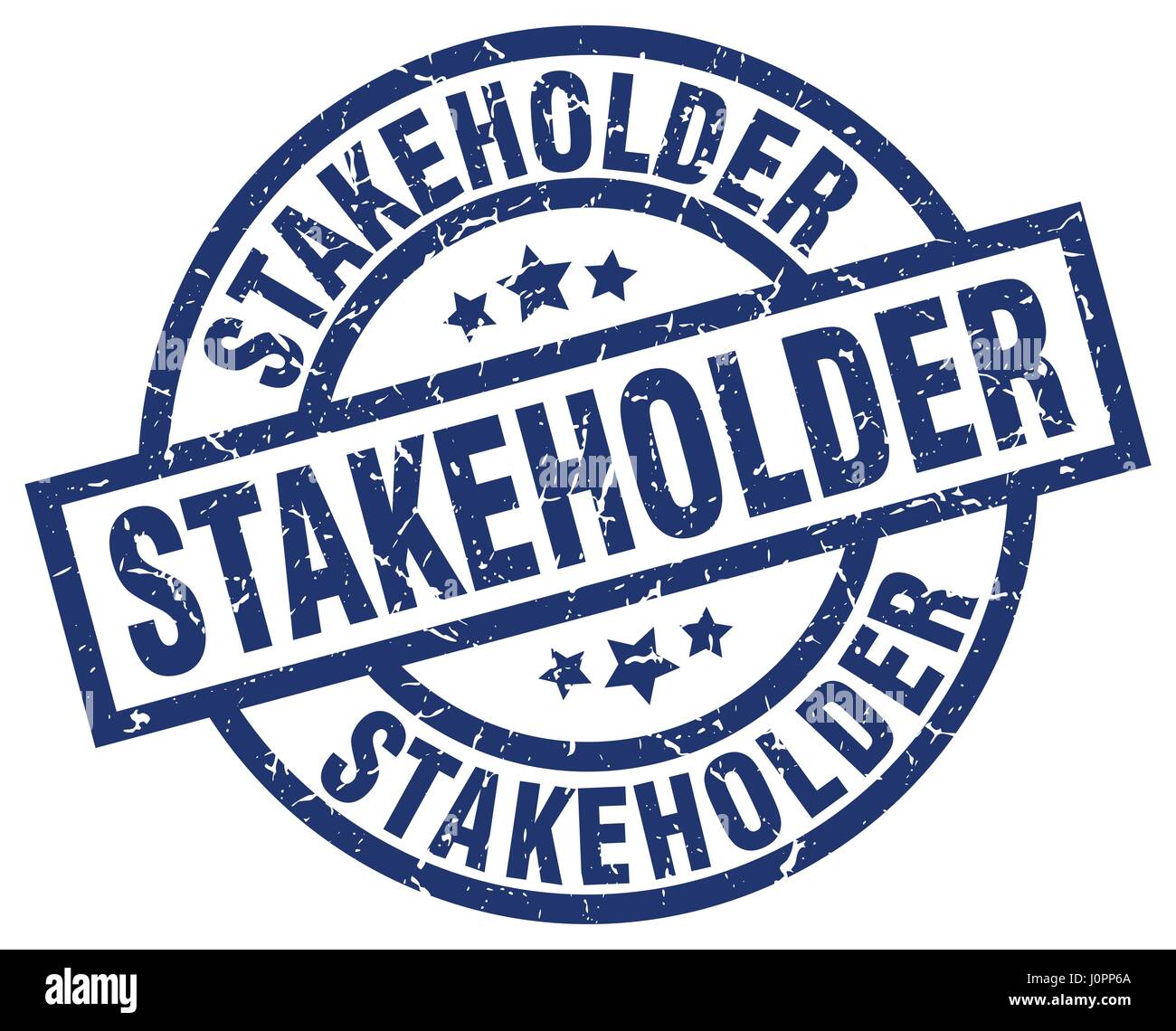 stakeholder blue round grunge stamp Stock Vector Image & Art - Alamy