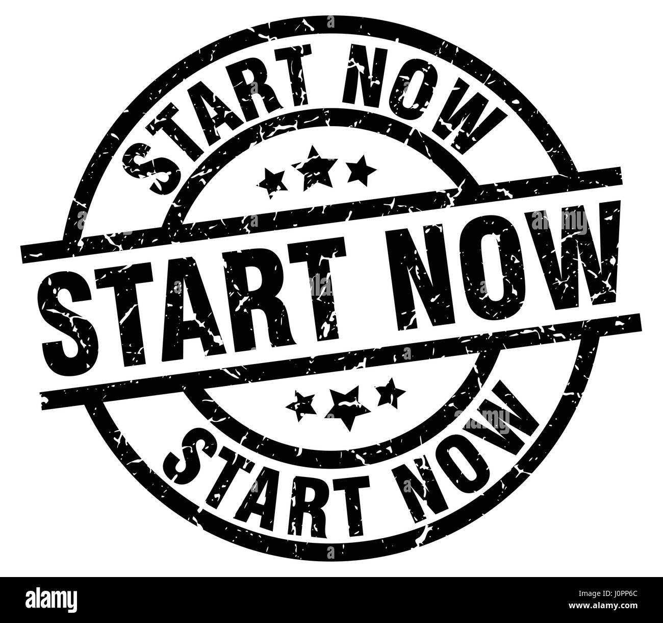 start now round grunge black stamp Stock Vector Image & Art - Alamy