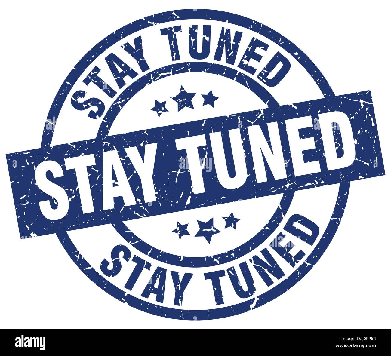 stay tuned blue round grunge stamp Stock Vector Image & Art - Alamy