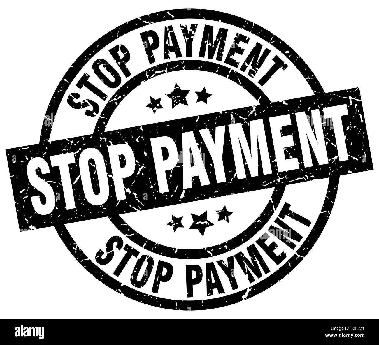 Stop payment stamp Black and White Stock Photos & Images - Alamy