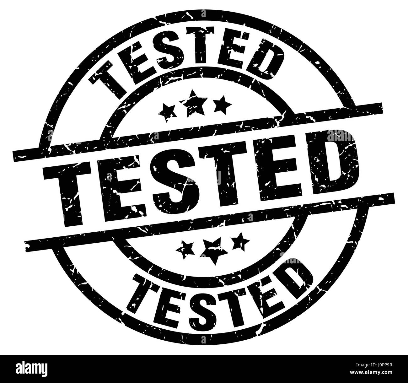 tested round grunge black stamp Stock Vector Image & Art - Alamy
