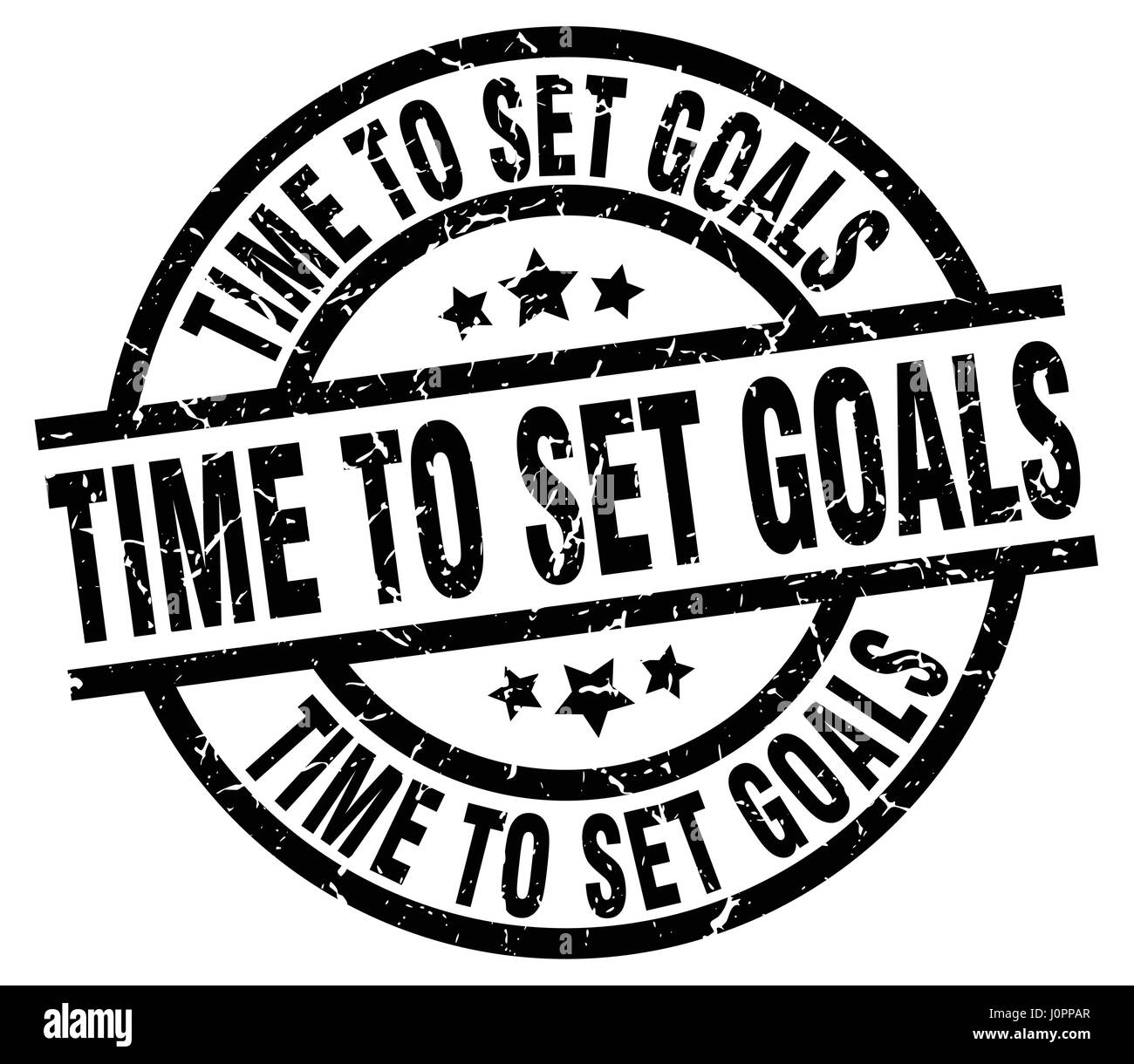 time to set goals round grunge black stamp Stock Vector Image & Art - Alamy