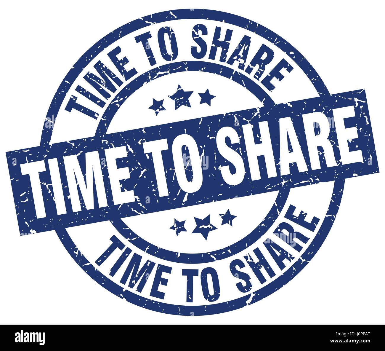 time to share blue round grunge stamp Stock Vector Image & Art - Alamy