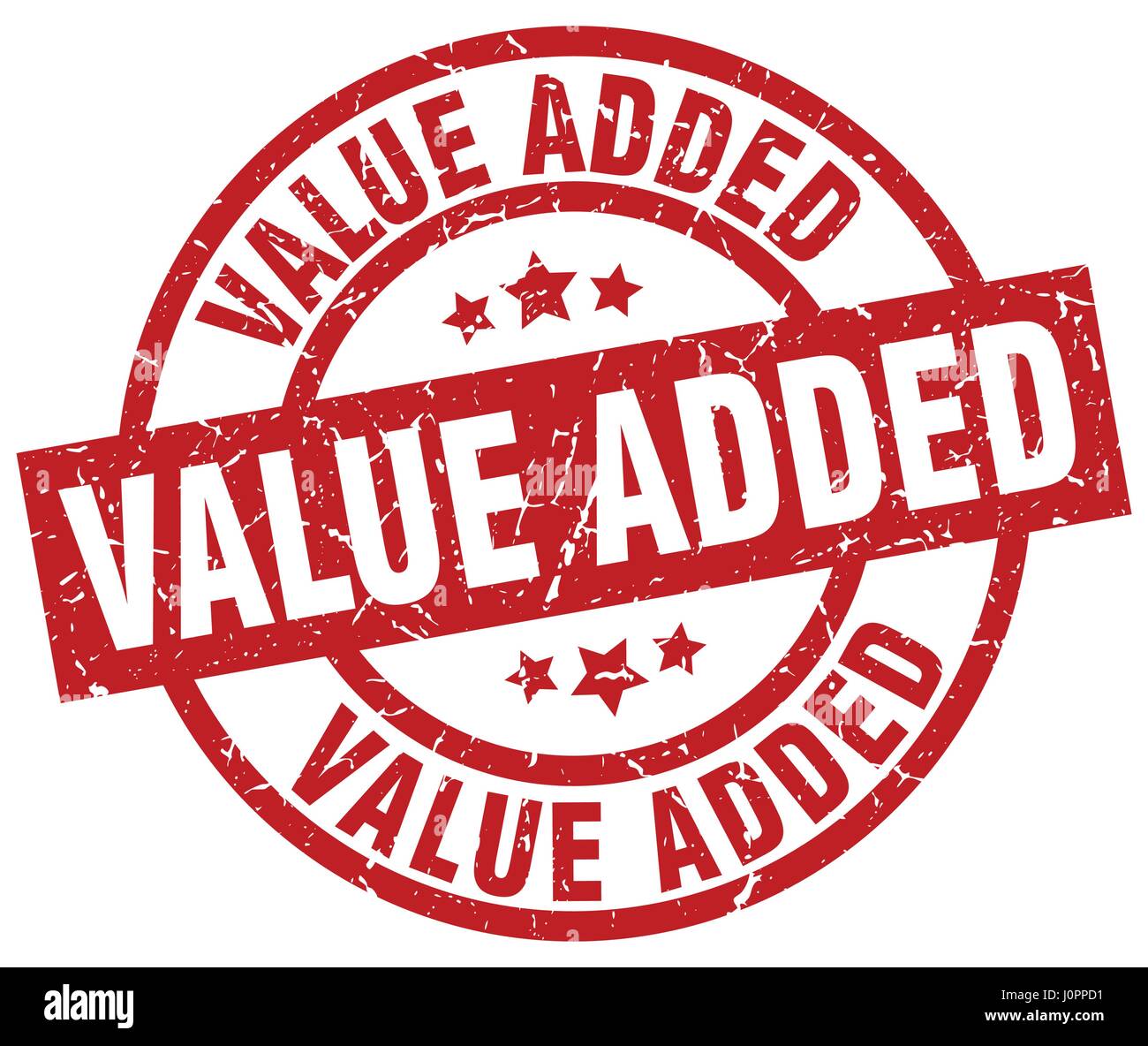 value added round red grunge stamp Stock Vector Image & Art - Alamy