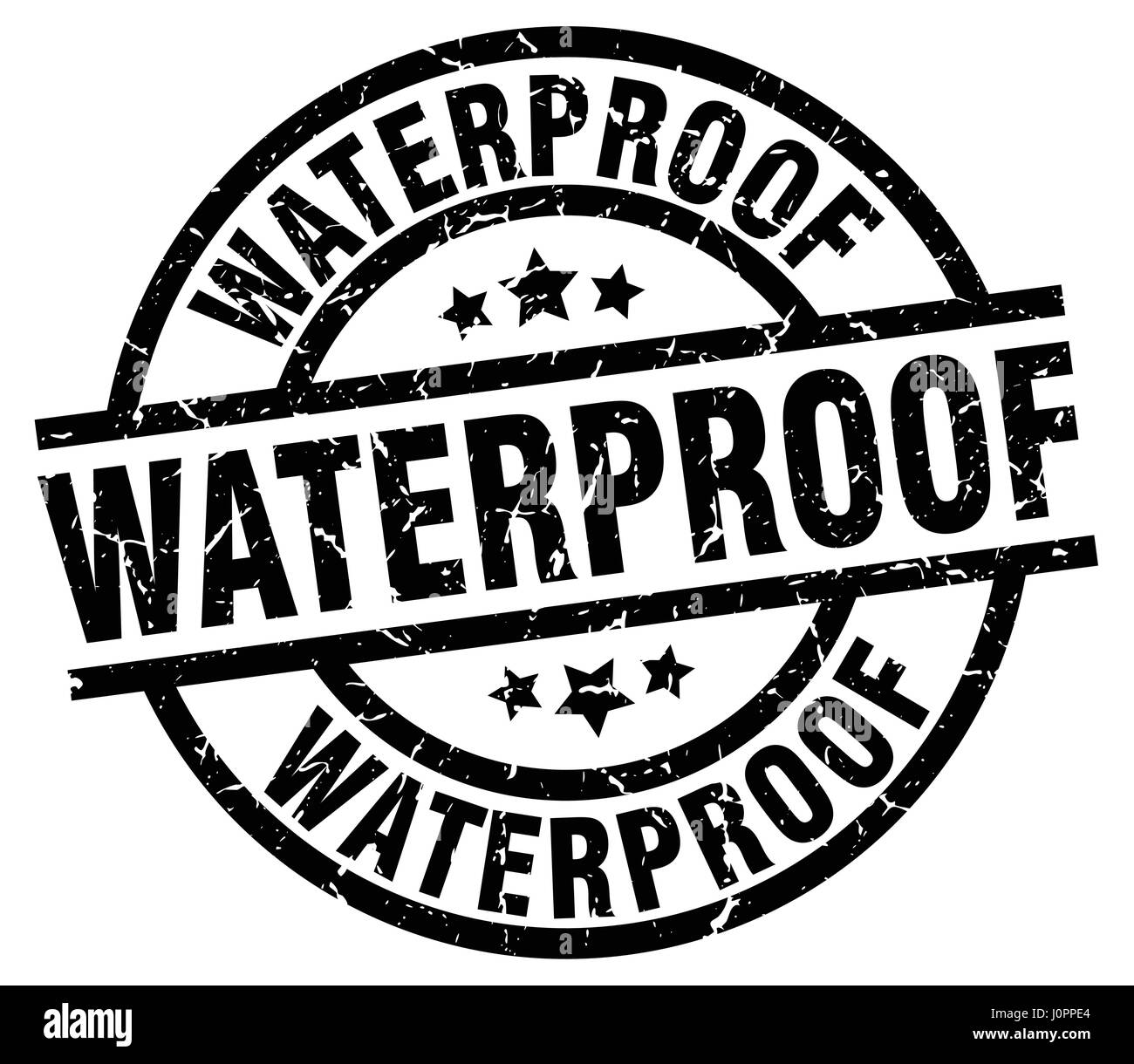 waterproof round grunge black stamp Stock Vector Image & Art - Alamy