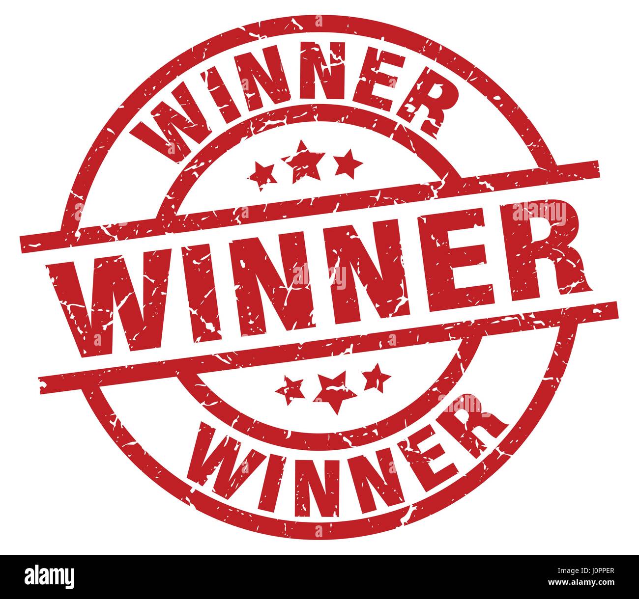 winner round red grunge stamp Stock Vector Image & Art - Alamy