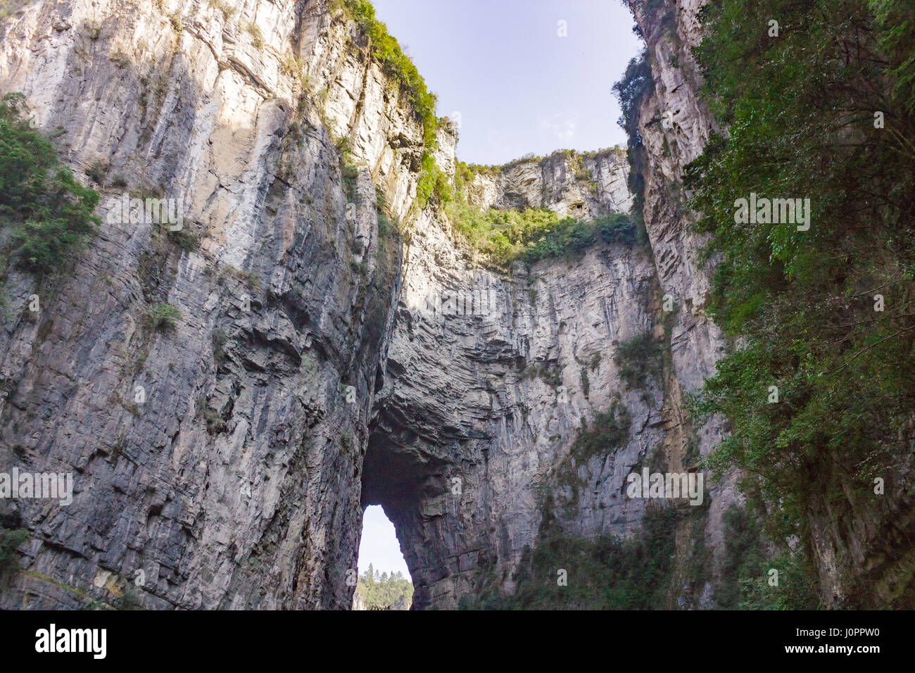 Chongqing China, Three Natural Bridges, Wulong ancient natural bridge ...