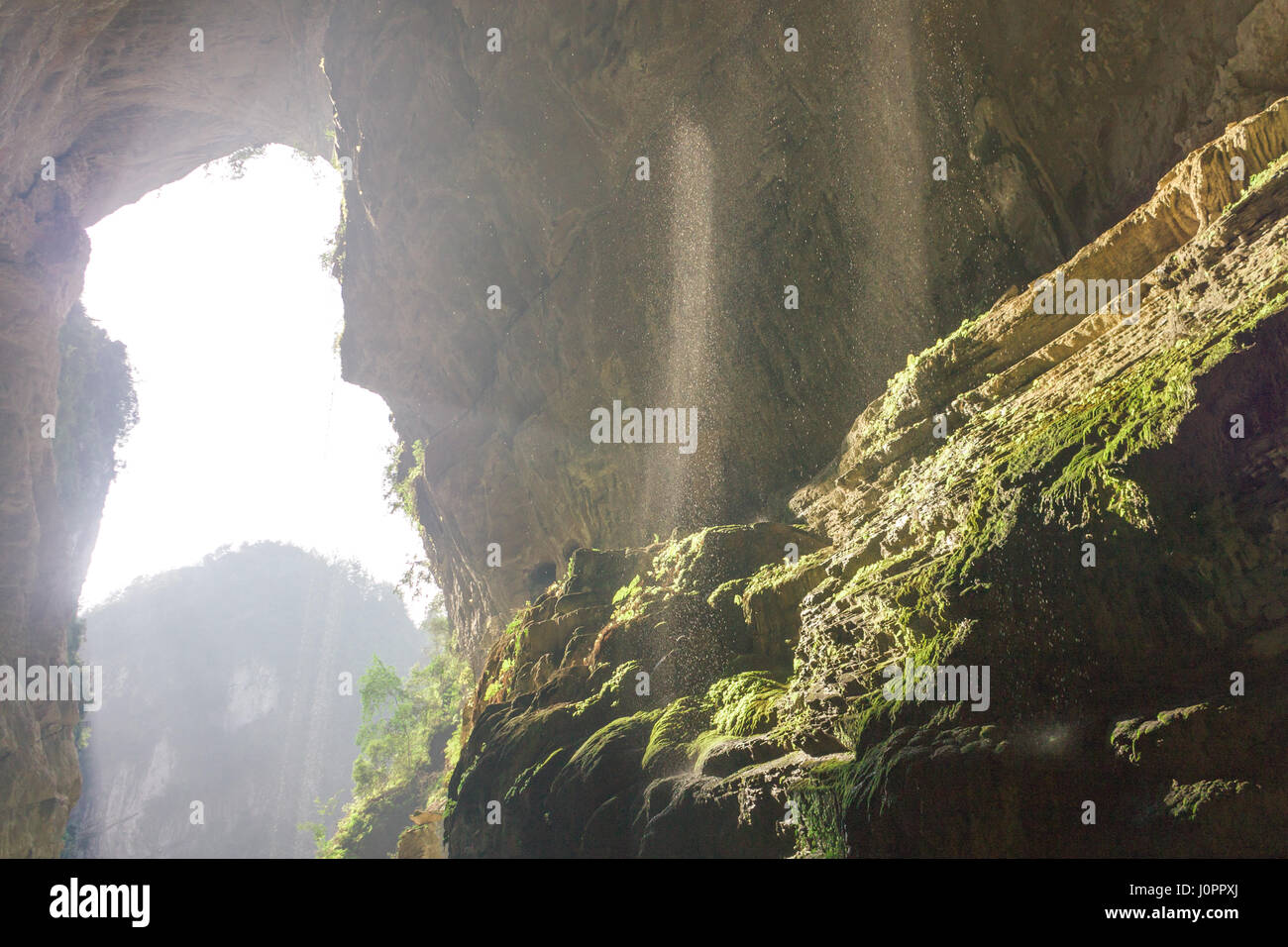 Chongqing China, Three Natural Bridges, Wulong ancient natural bridge ...