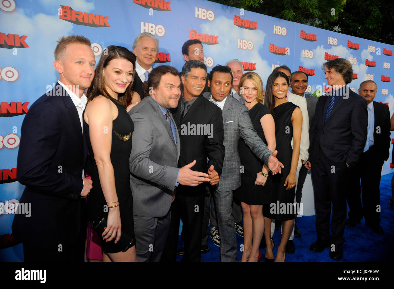 Jack Black (c) and cast members of The Brink attend HBO 'The Brink' Los ...
