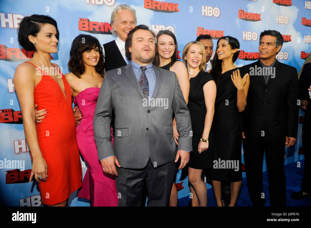 Jack Black (c) and cast members of The Brink attend HBO 'The Brink' Los ...