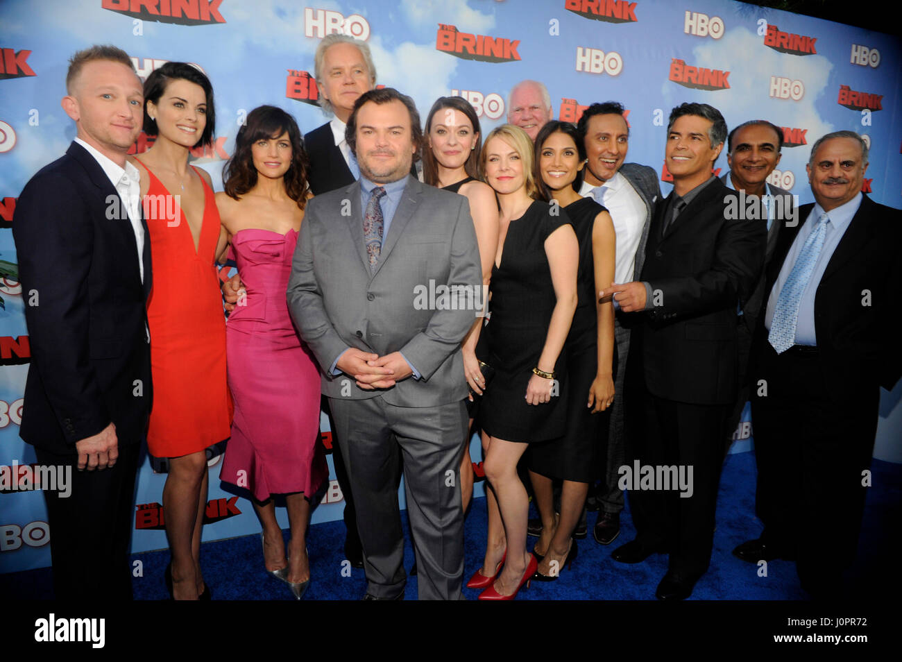 Jack Black (c) and cast members of The Brink attend HBO 'The Brink' Los ...