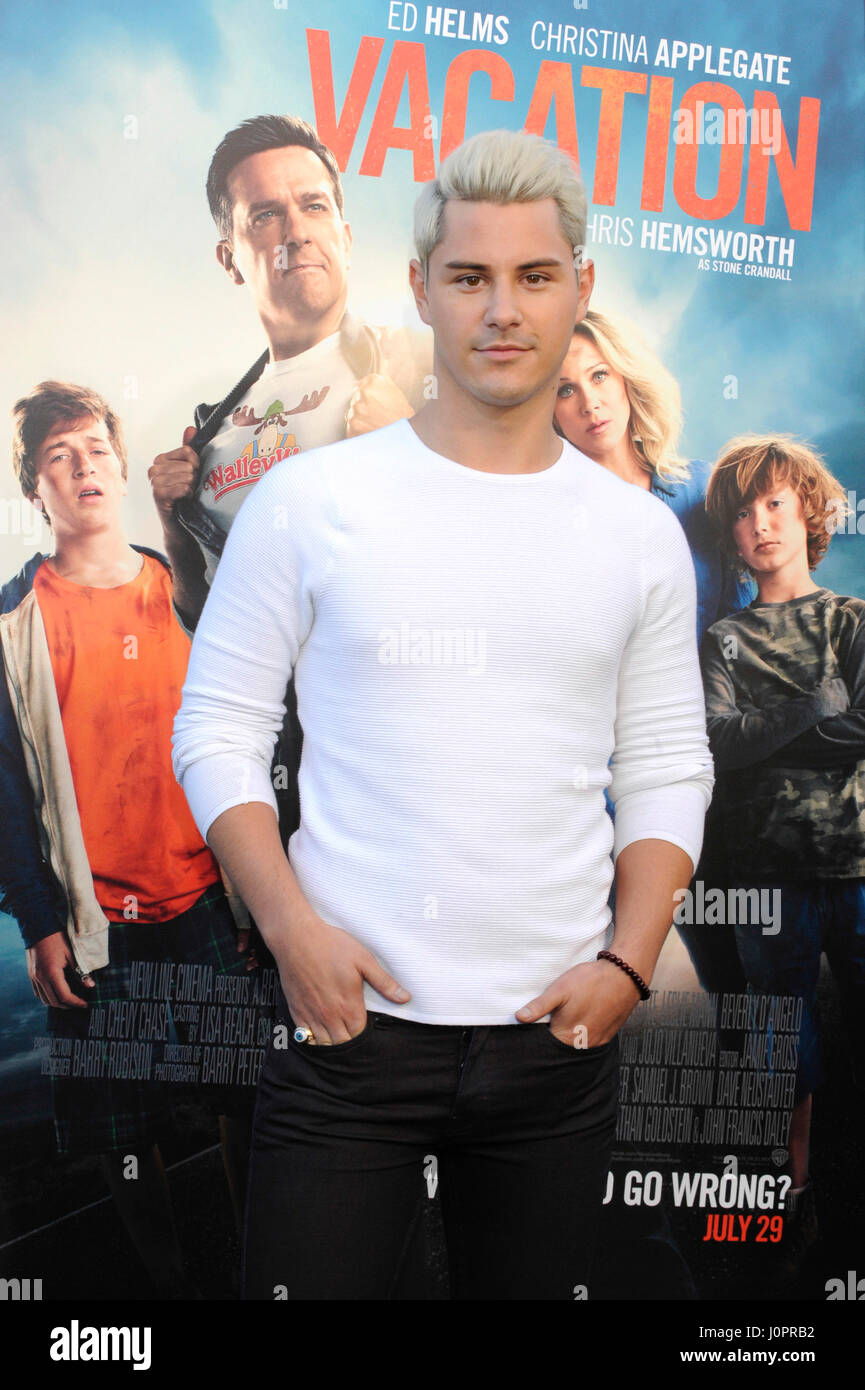 Michael Willett attends the VACATION premiere at the Westwood Village ...