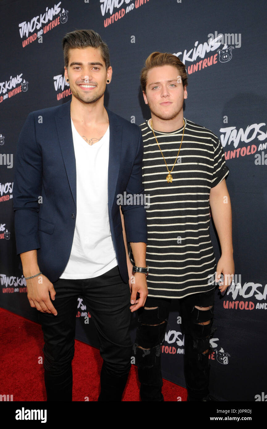 Tyler Case (l) and Michael Taber attend the Janoskians: Untold and ...