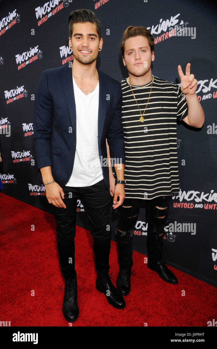 Tyler Case (l) and Michael Taber attend the Janoskians: Untold and ...