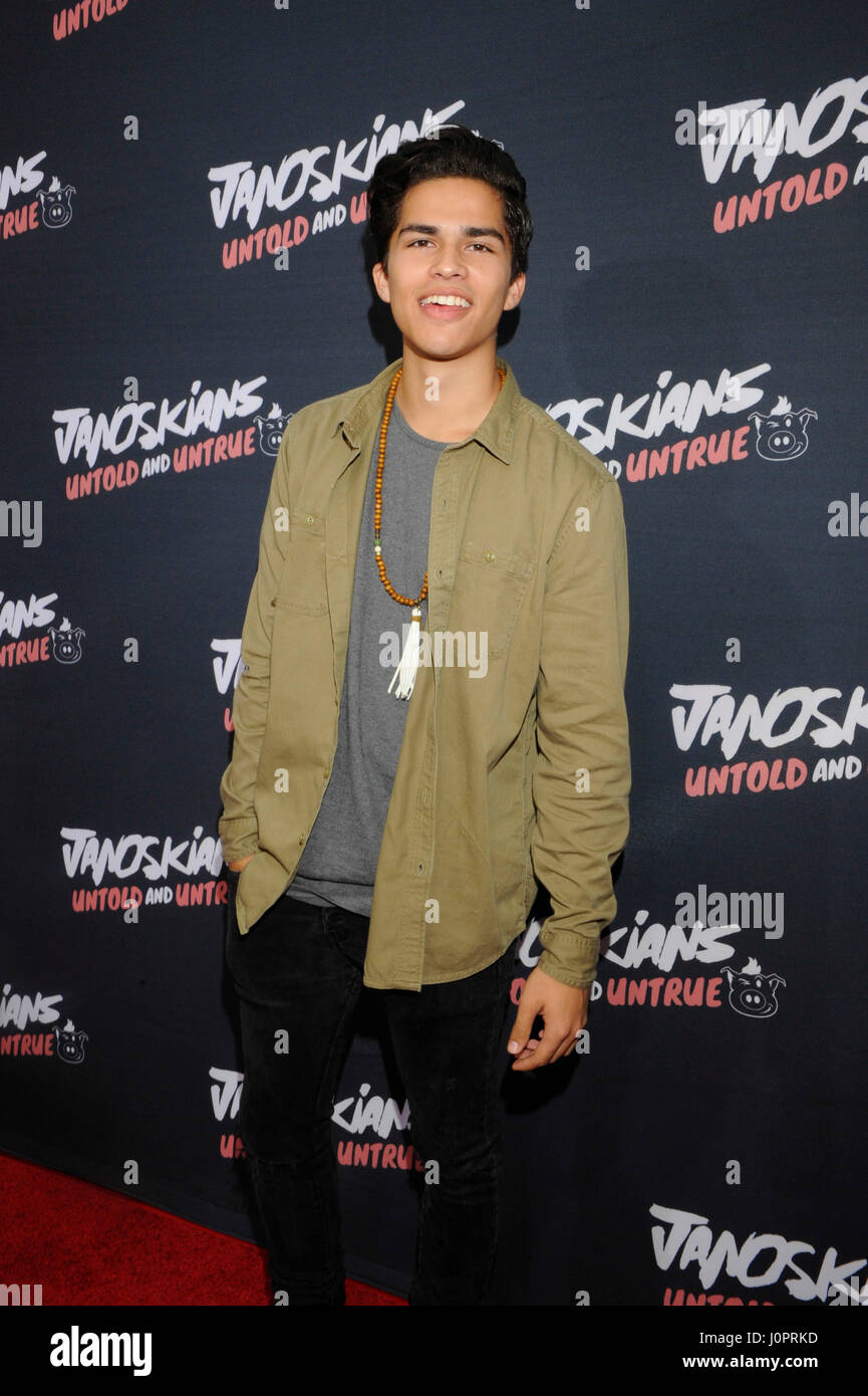 Alex Aiono attend the Janoskians: Untold and Untrue premiere at the ...