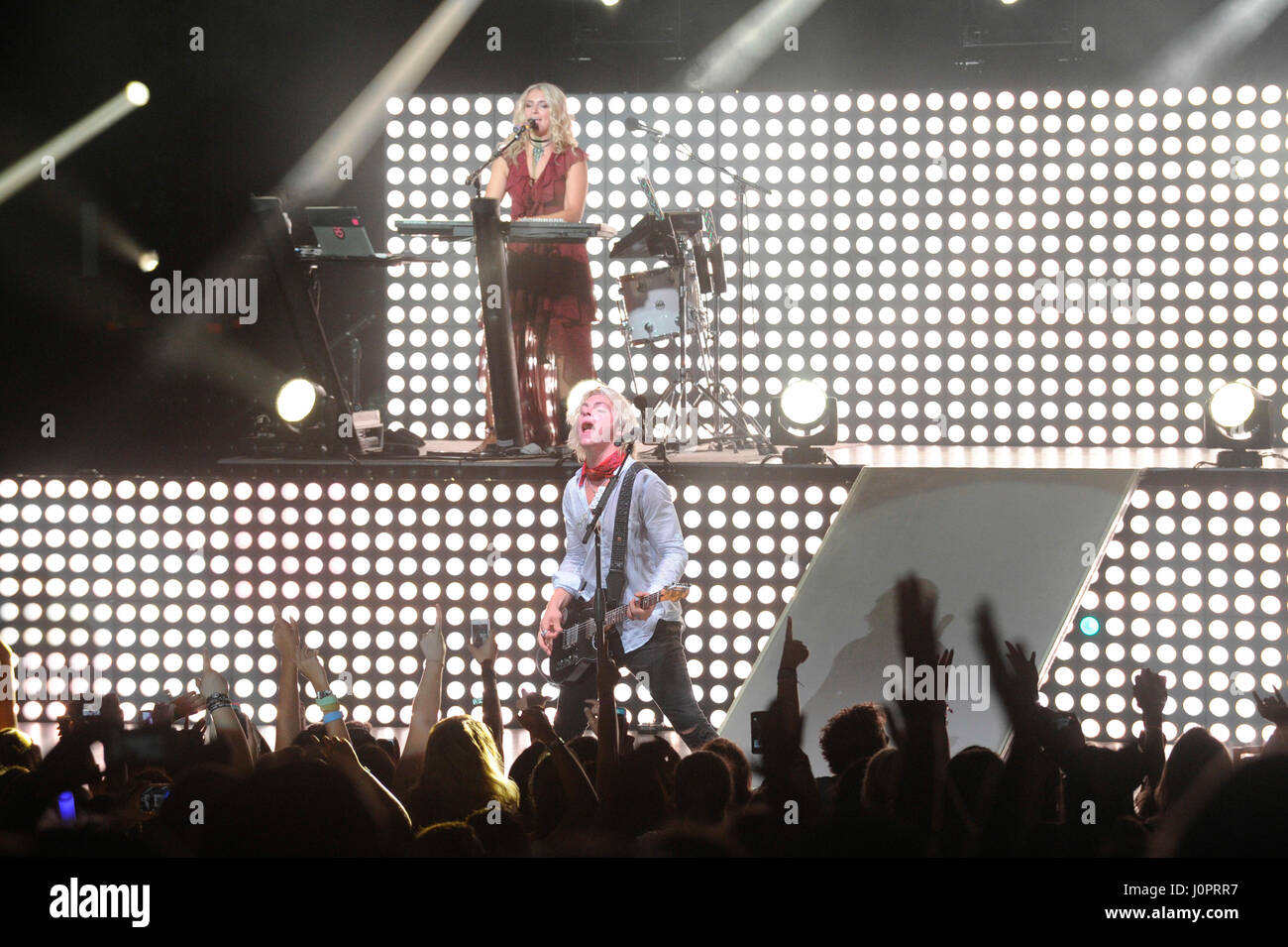 Ross Lynch and sister Rydel Lynch of R5 performs at the Greek Theatre ...
