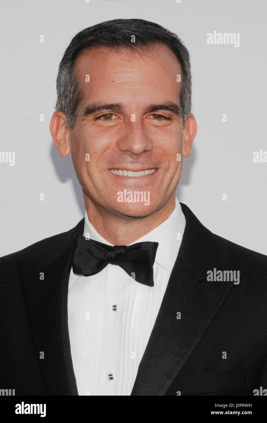 Eric Garcetti attends the Broad Museum black tie inaugural dinner at ...