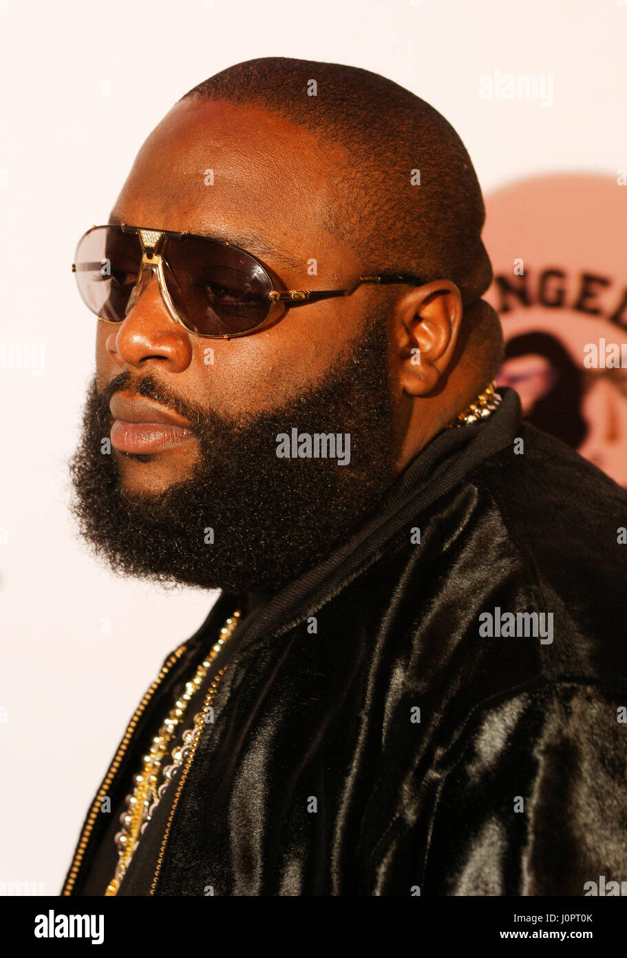 Rapper Rick Ross during the BAPESTORE opening in Los Angeles Stock ...