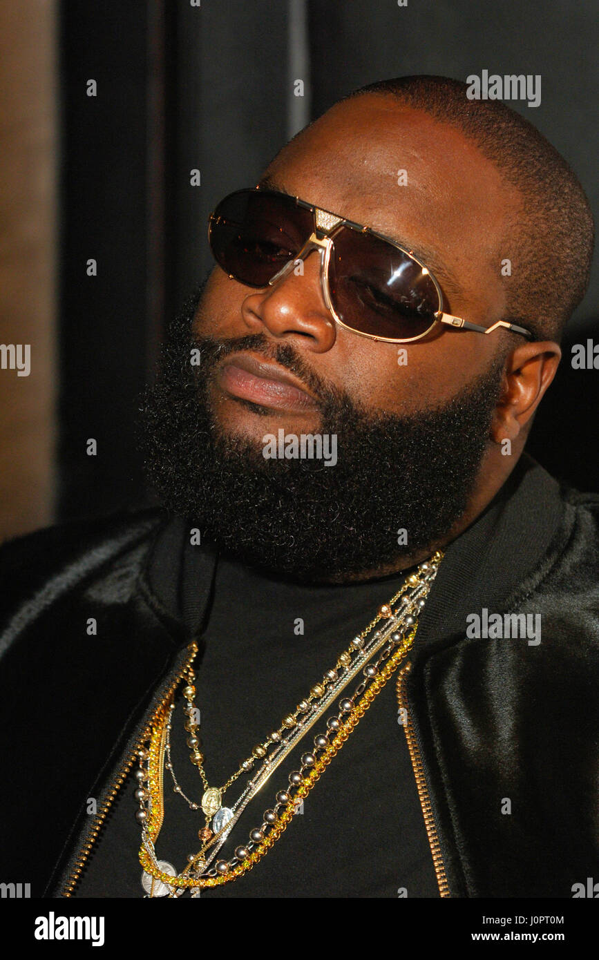 Rapper Rick Ross during the BAPESTORE opening in Los Angeles Stock ...
