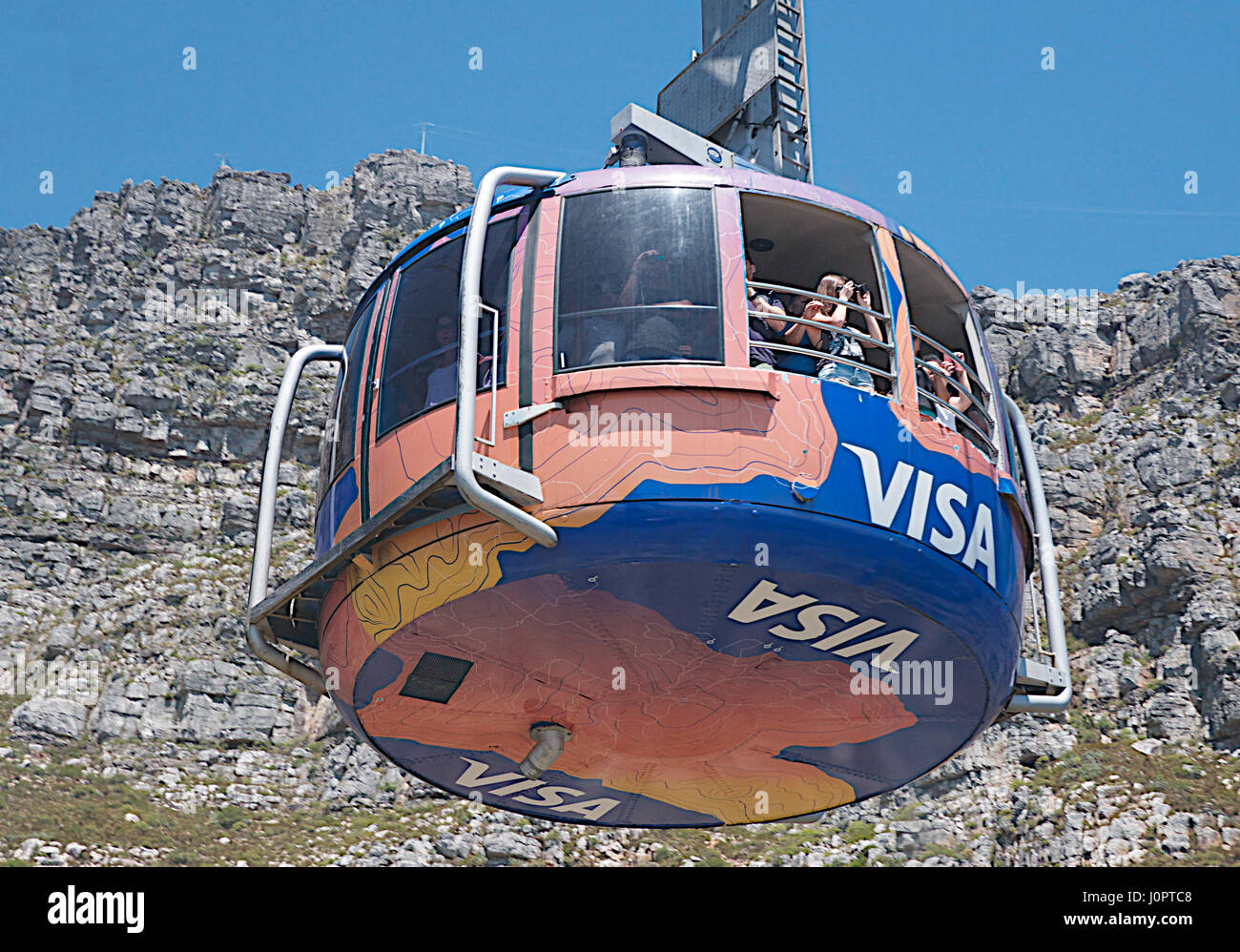 Cable car to Table Mountain Cape Town South Africa Stock Photo - Alamy