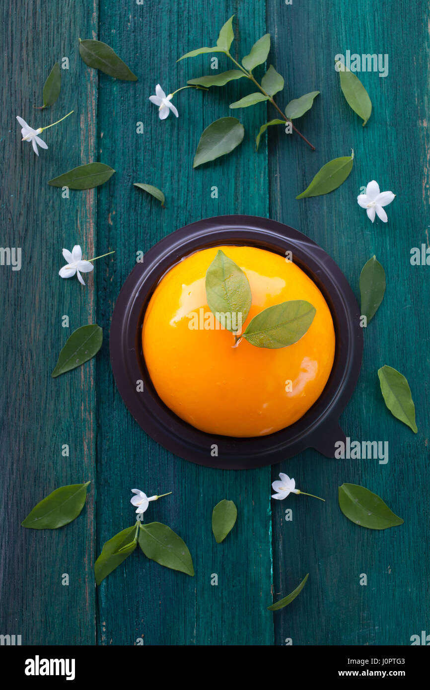 Orange cake with natural background Stock Photo - Alamy