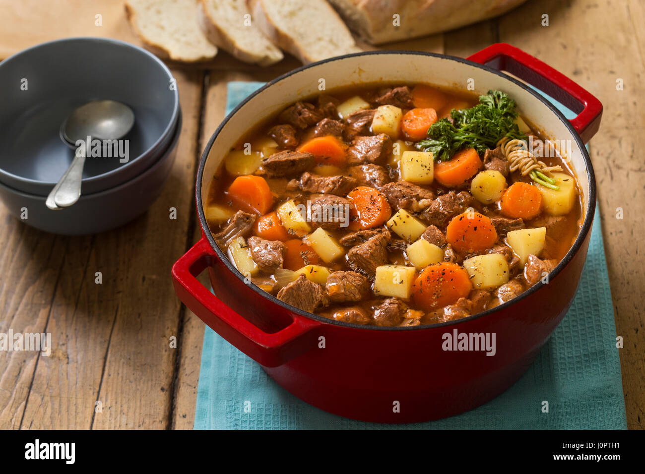 Gulyasleves Hungarian beef goulash Stock Photo - Alamy