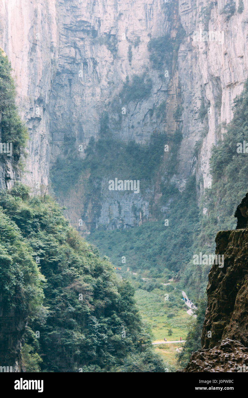 Chongqing China, Three Natural Bridges,Wulong ancient natural bridge ...