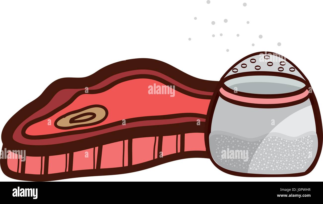 delicious meat with salt taste icon Stock Vector Image & Art - Alamy