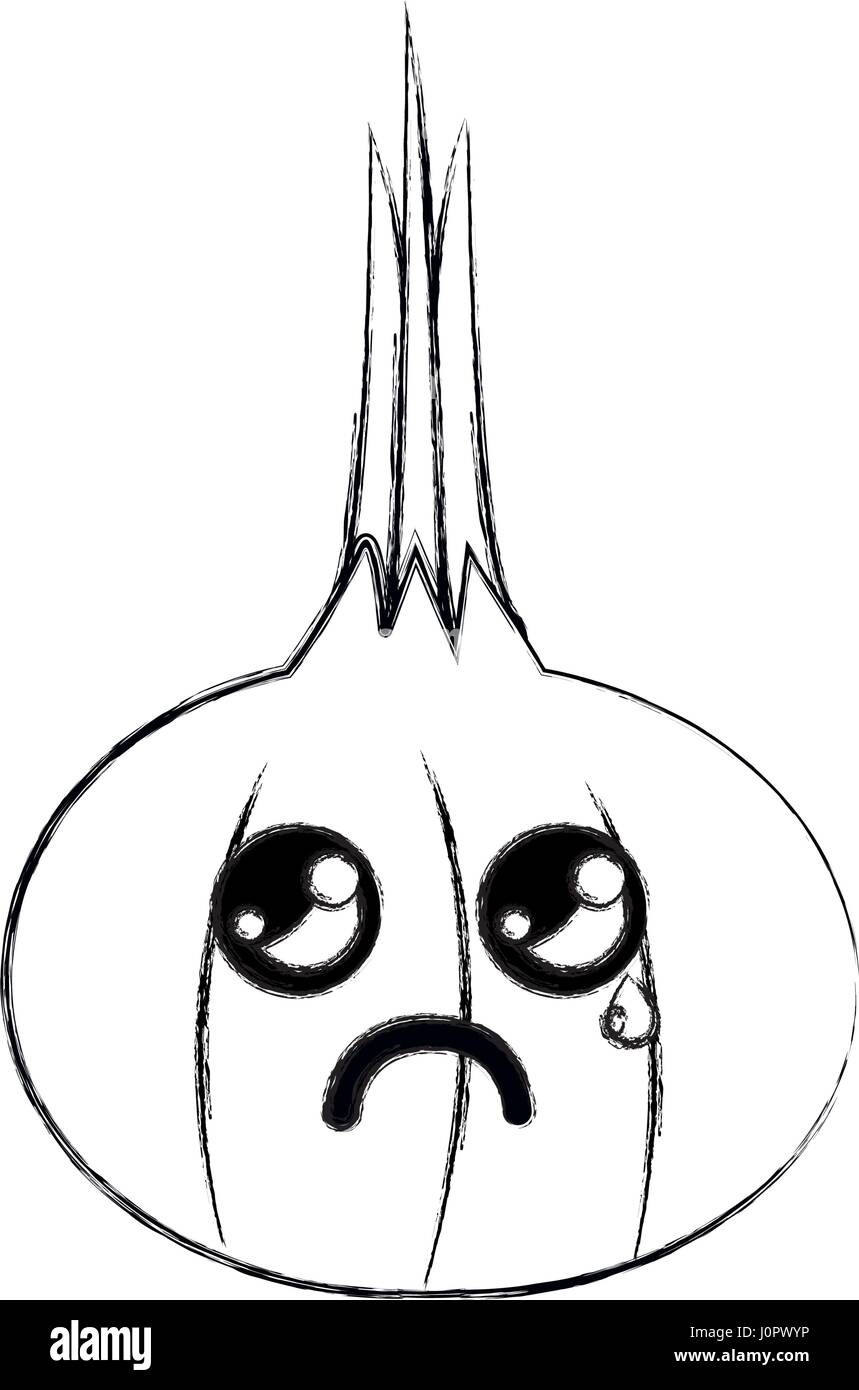kawaii nice crying onion vegetable Stock Vector Image & Art - Alamy
