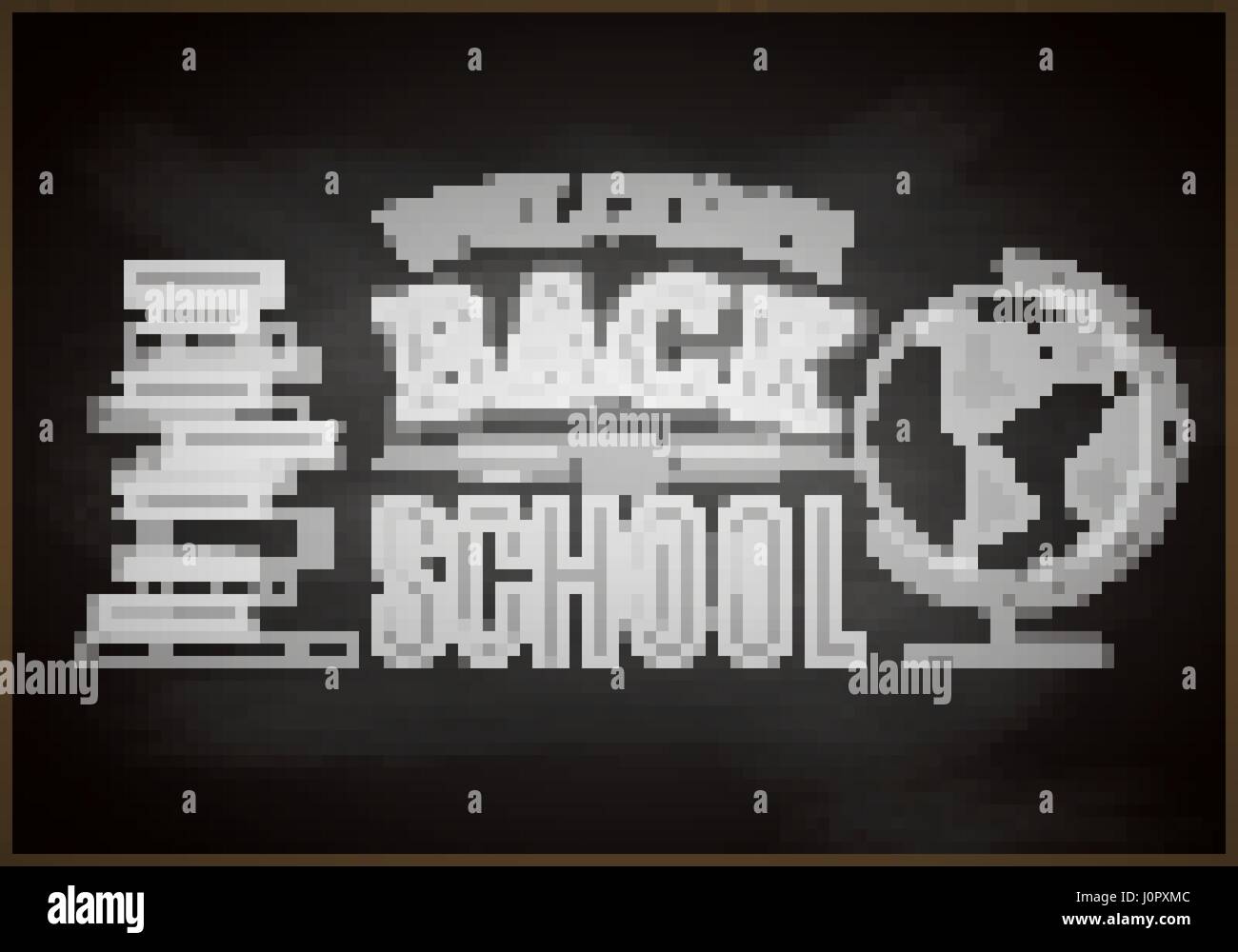 Welcome Back to School Chalkboard Background, Vector Illustration ...