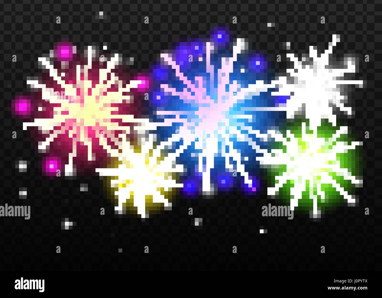 Vector Fireworks Set with transparency Stock Vector Image & Art - Alamy