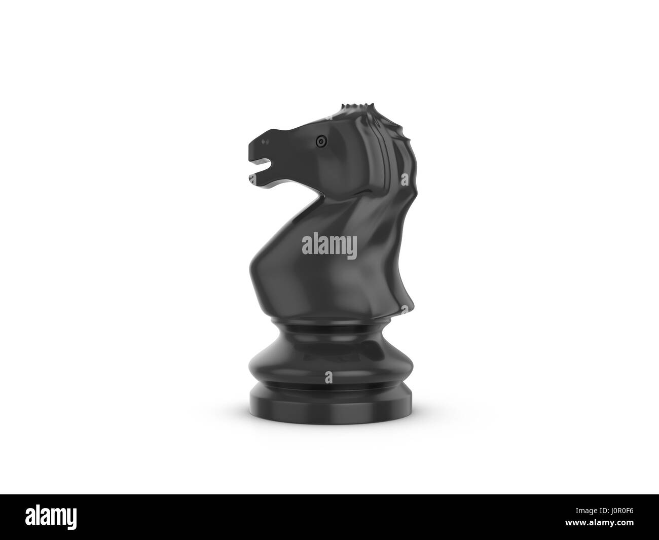 Chess knight on a white background. 3d illustration Stock Photo - Alamy