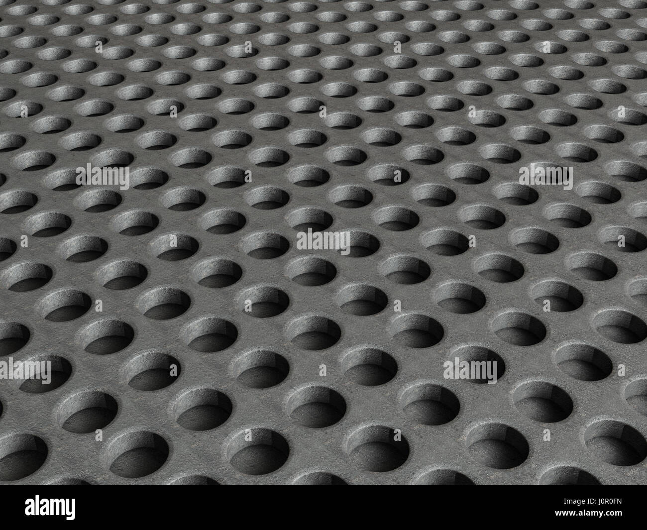 Metal grid with round holes pattern background. 3D illustration Stock ...