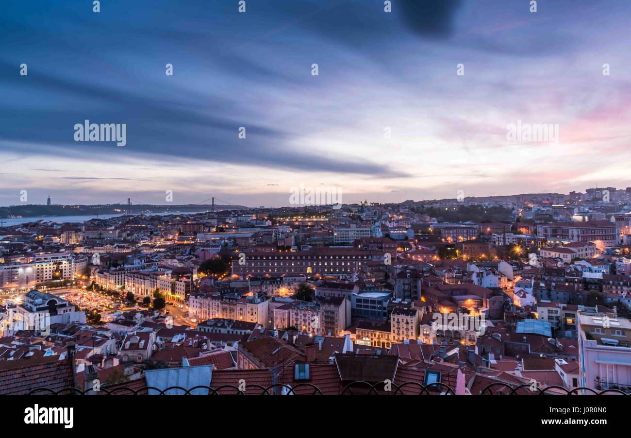 Lisbon top view hi-res stock photography and images - Alamy