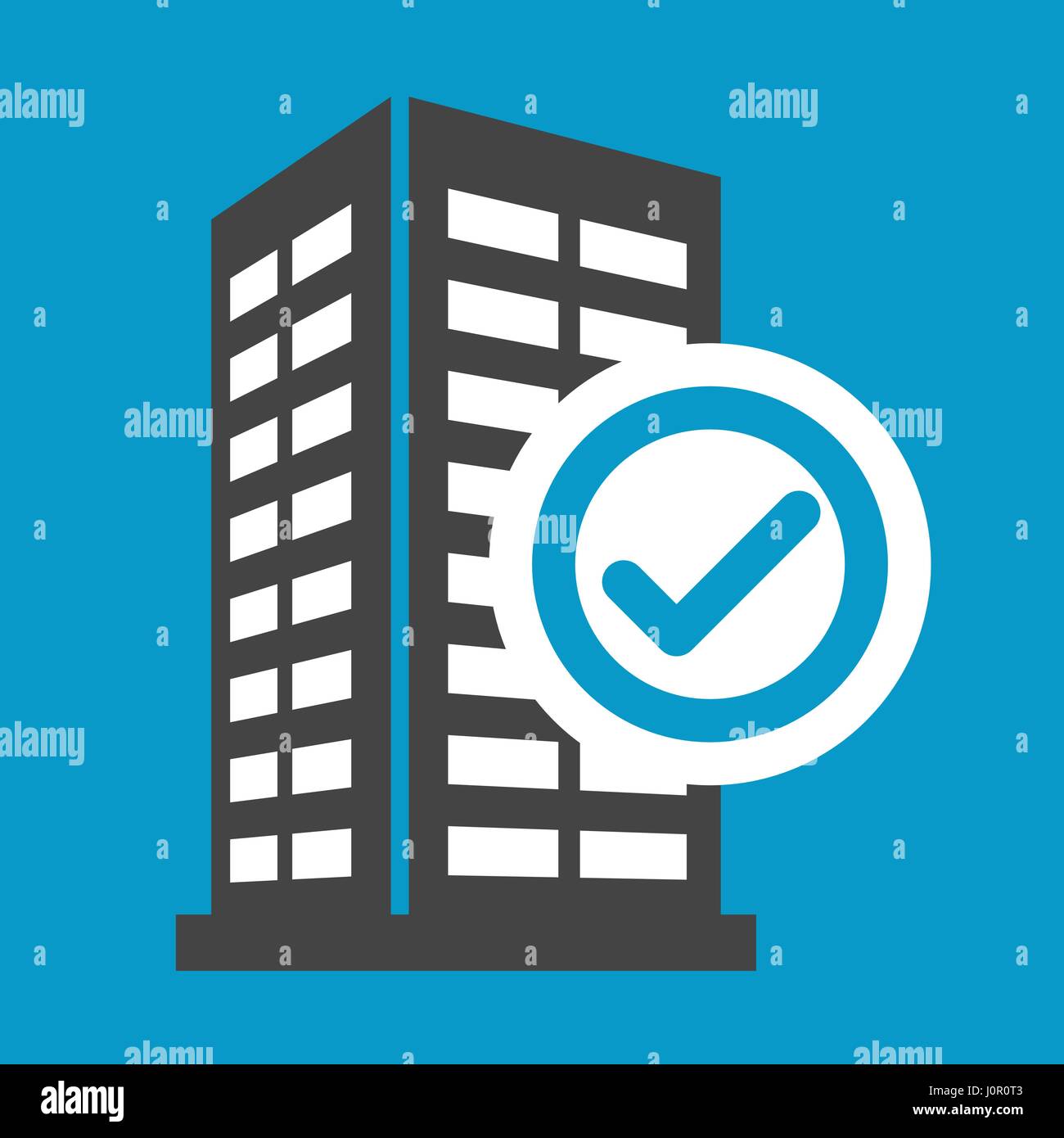 In Compliance Graphic with checkmarks and building icon set Stock ...