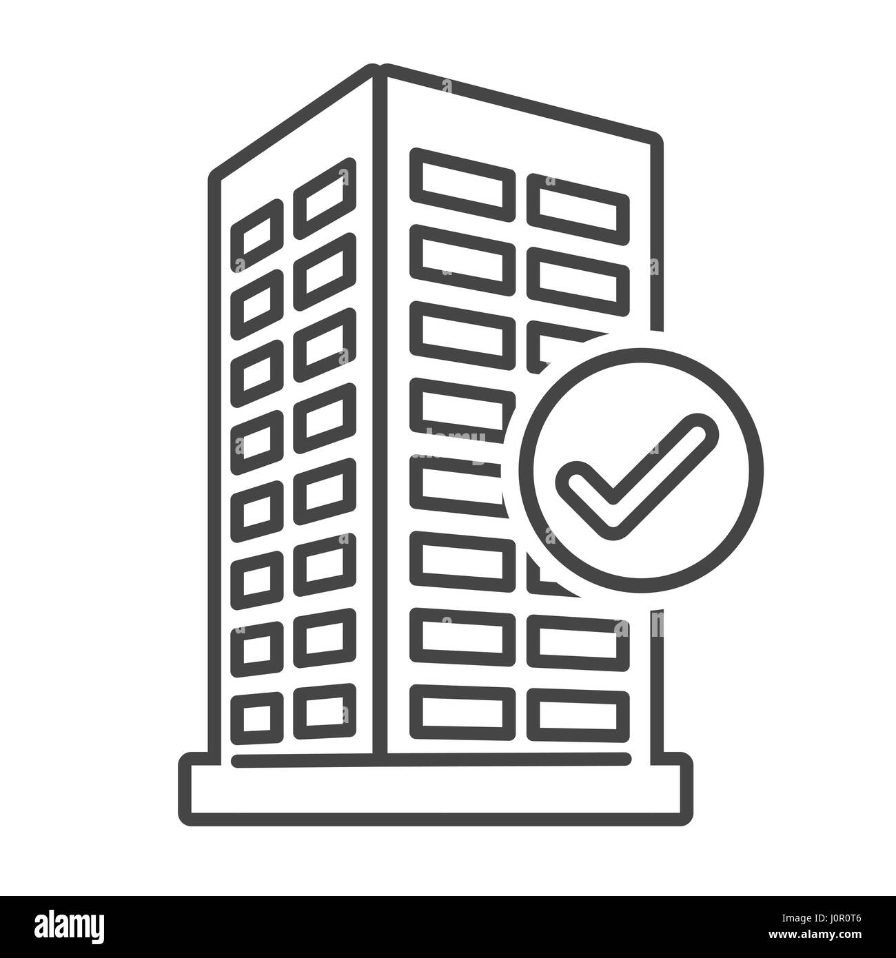 In Compliance Graphic with checkmarks and building icon set Stock ...