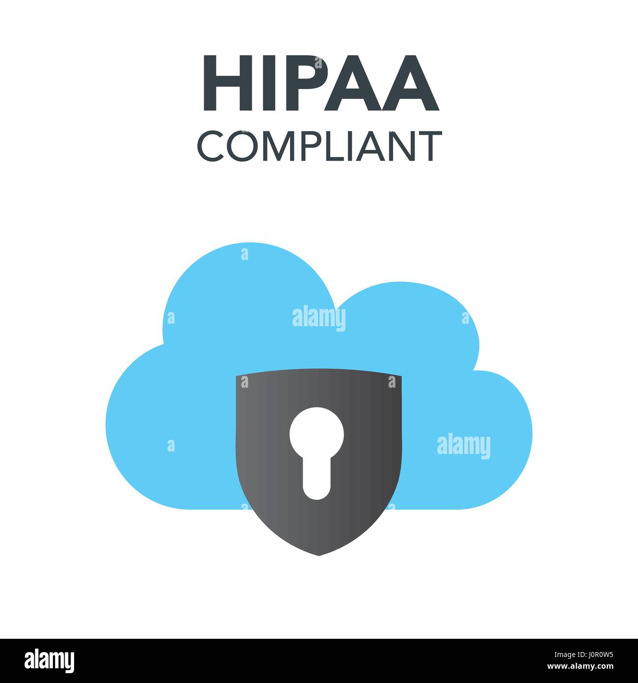 HIPAA Compliance Icon Graphic For Medical Document Security Stock ...